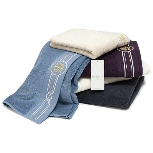 Махровое полотенце с вышивкой Eleganze Maison dor (темно-фиолетовый), Полотенце 85x150