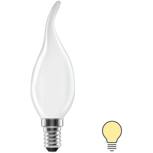 Лампа светодиодная Lexman E14 220-240 В 5 Вт свеча на ветру матовая 600 лм теплый белый свет. Набор из 2 шт.