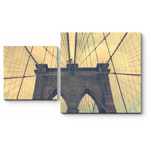 Модульная картина Винтажный Бруклинский мост170x102