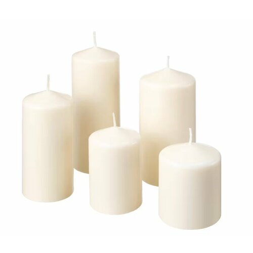 Набор свечей без запаха Икеа Феномен Ikea Fenomen, 5 шт