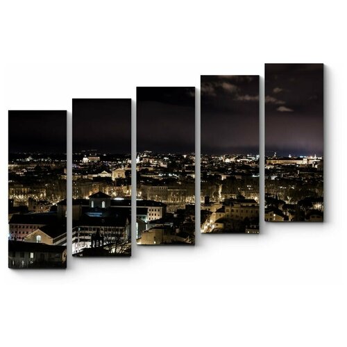 Модульная картина Ночная панорама Рима 170x119
