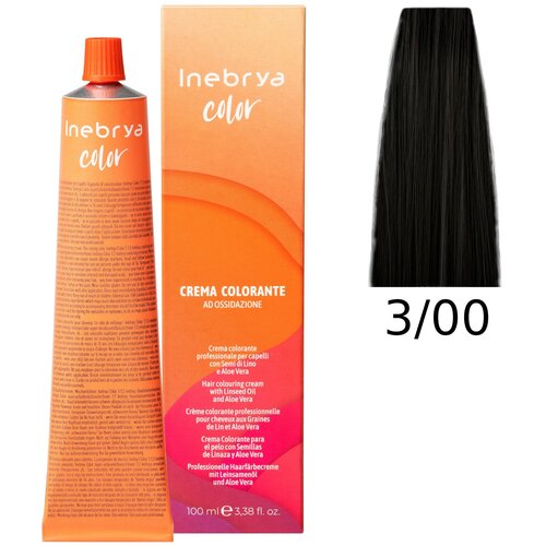 Крем-краска Inebrya Color Professional 3/00 Тёмный шатен Натуральный насыщенный 100 мл
