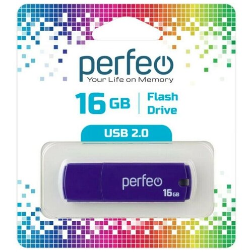 USB Флеш-накопитель USB накопитель Perfeo USB 16GB C05 Purple