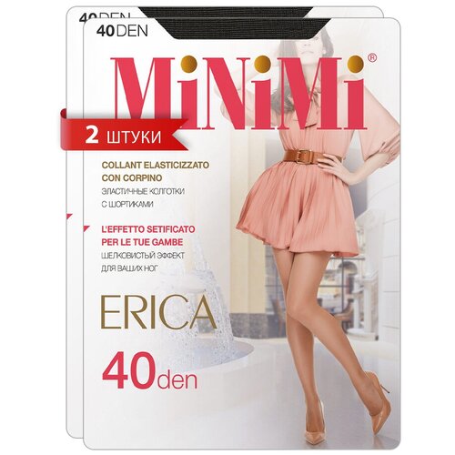 Колготки MiNiMi Erica, 40 den, 2 шт., размер 4/L, серый