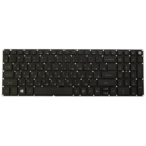 Клавиатура для ноутбука Acer Aspire E5-575G черная без рамки