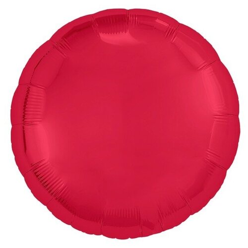 Шар фольгированный 18", круг, цвет красный