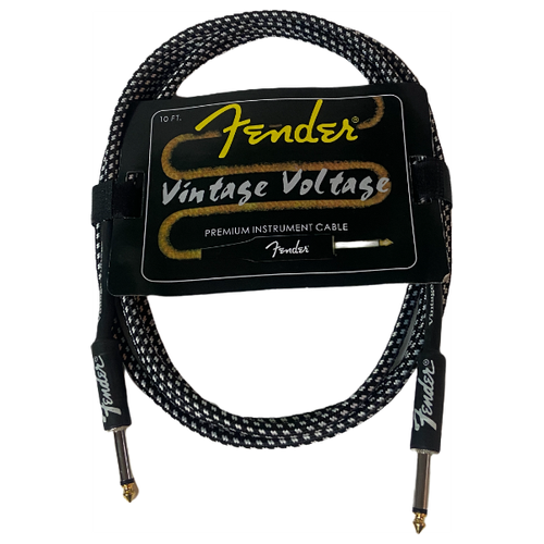 Кабель гитарный, Fender Vintage Voltage, 3м, черно-белый