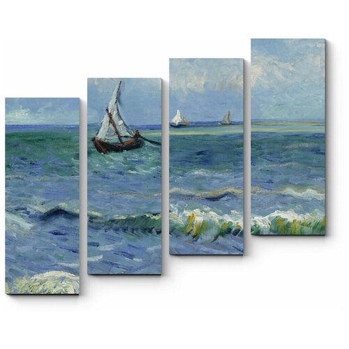 Модульная картина Морской пейзаж в Сен-Мари, Винсент Ван Гог 120x104