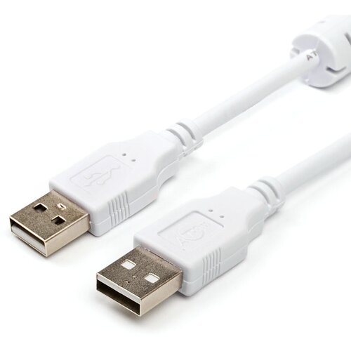 Кабель USB 1.8 m, ATCOM (Am <=> Am), Белый