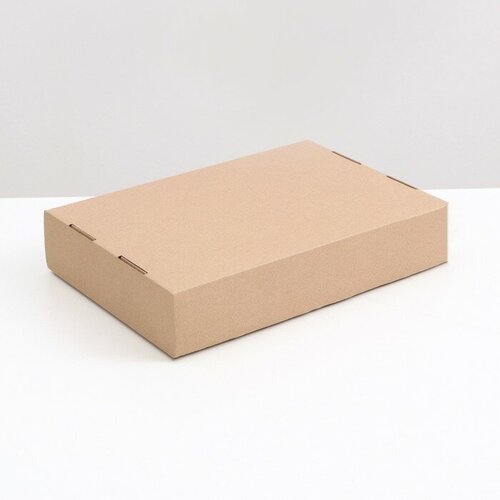 Коробка складная, крышка-дно, бурая, 35 х 25 х 7 см, 5 штук