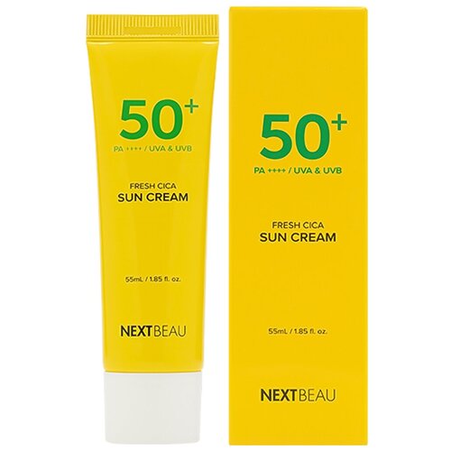 Солнцезащитный освежающий крем с центеллой азиатской SPF 50+ / PA++++, 55мл, NEXTBEAU