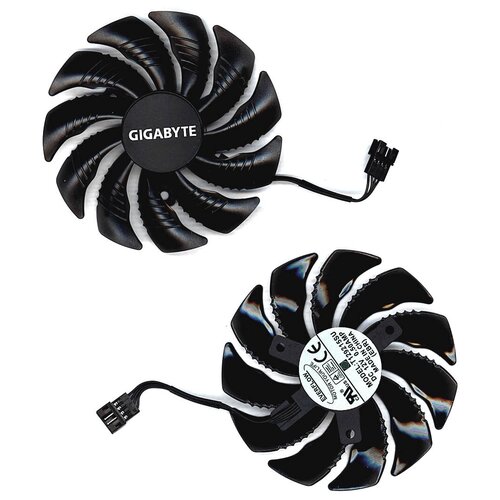 Вентилятор (кулер) для видеокарты Gigabyte RX 470, 570, 580, GTX 1060 88мм 4-pin