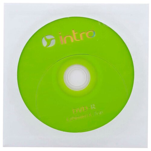 Intro Диск DVD-R Intro 4.7Gb 16x конверт, 1шт (UL130273A1C)