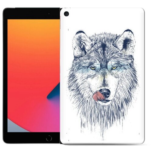 Чехол задняя-панель-накладка-бампер MyPads голодгый волк для iPad mini 5 7.9 (2019)-A2133/A2124/A2126/A2125 противоударный