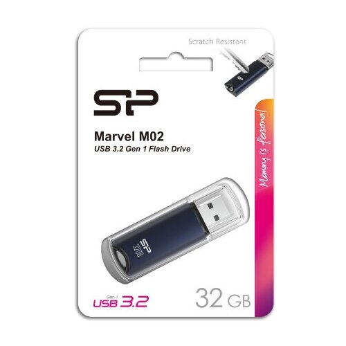 USB флешка Silicon Power 32Gb Marvel M02 blue USB 3.2 Gen 1 (USB 3.0)