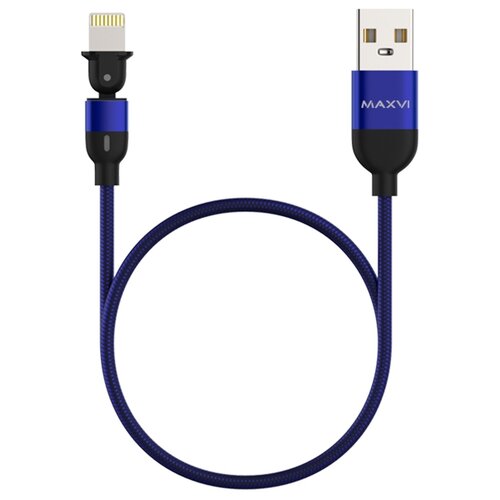 Кабель MAXVI USB - Lightning (MC-19L), 1.5 м, 1 шт., синий