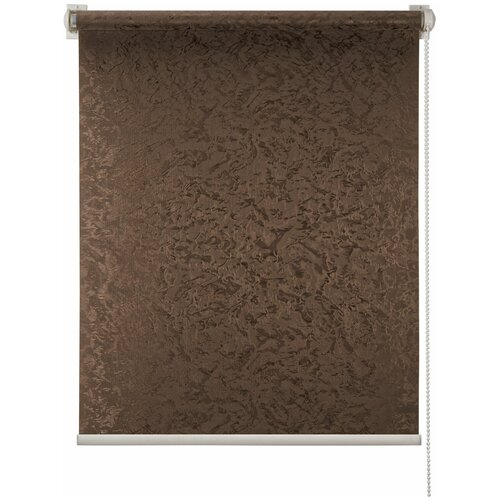 Рулонная штора ПраймДекор, "Фрост", коричневый, 90х170