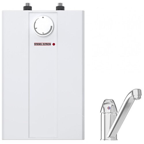 Накопительный электрический водонагреватель Stiebel Eltron ESH 10 U-N Trend, кран, белый