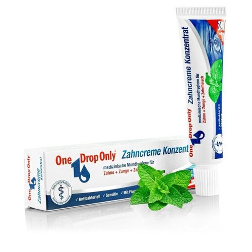 One Drop Only Zahncreme Концентрированная зубная паста с маслом чайного дерева, монофторфосфатом натрия и кальцием, 25мл