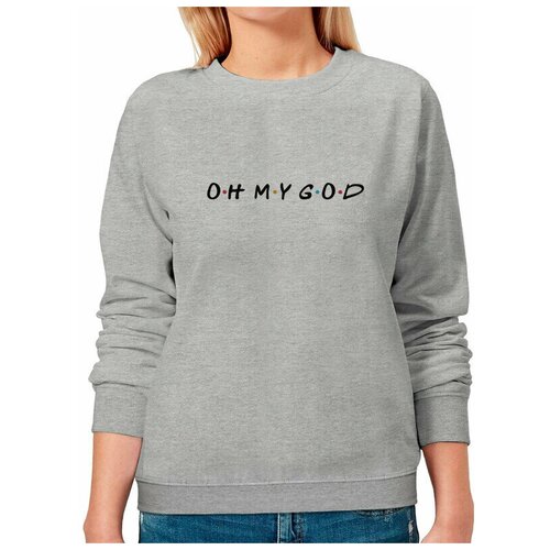 Свитшот DS Apparel, размер 52, серый