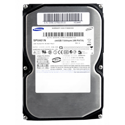 Жесткий диск Samsung SP0401N 40Gb 7200 IDE 3.5" HDD