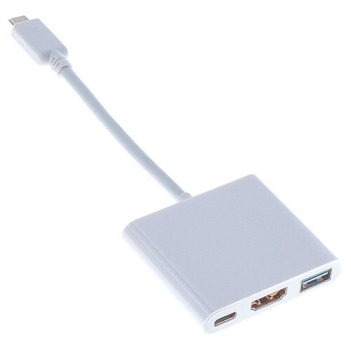 Переходник Buro BHP RET TPC-HDM USB Type-C (m) HDMI (f) USB 3.0 A(f) USB Type-C (f) белый