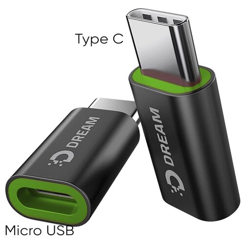 Адаптер переходник OTG Micro USB (f) - Type C (m) высокоскоростной