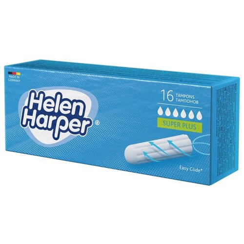 Helen Harper тампоны Super Plus, 6 капель, 16 шт., 2 уп., белый
