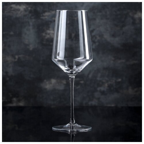 Бокал для вина "Густав", 450 мл, стеклянный фужер для подачи алкогольных напитков