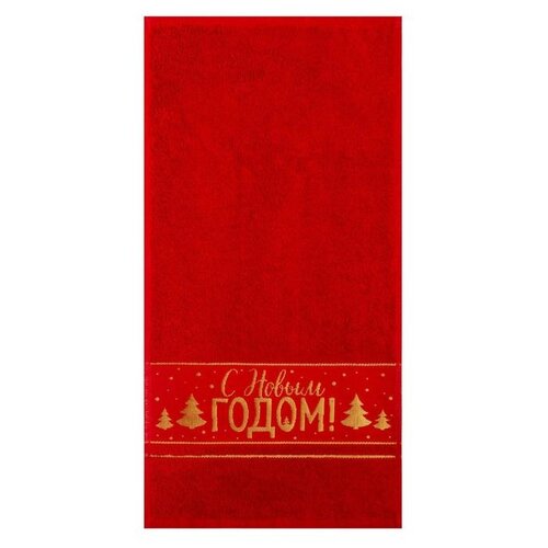 Полотенце  Этель С новым годом для рук и лица, 30x60см, красный