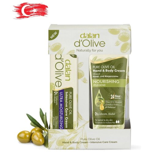 Подарочный набор DALAN D'Olive 95гр (Крем для рук и тела 75мл + Крем интенсивный 20мл)