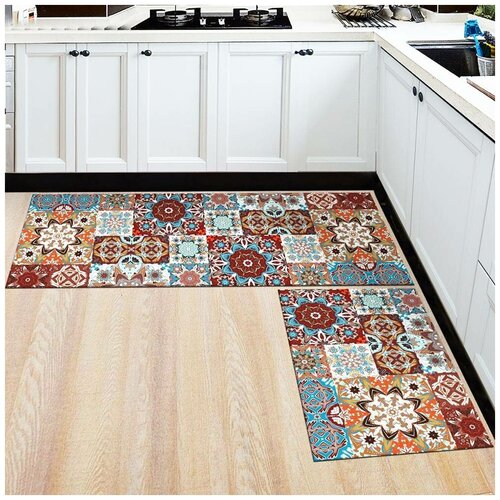 Набор ковриков для кухни на пол / Коврик для дома Mosaic
