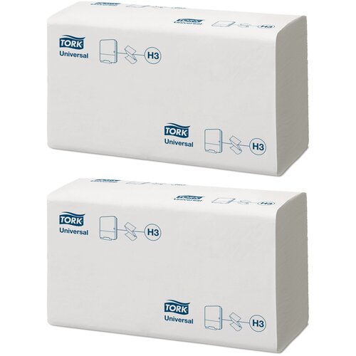Полотенца бумажные TORK Universal singlefold 120108/120199, 2 уп. 2 шт. 250 лист. 23 х 23 см