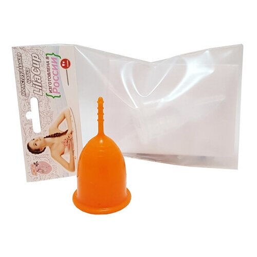 LilaCup  чаша менструальная Практик, 1 шт., оранжевый