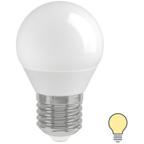 Лампа светодиодная IEK Шар G45, E27, 7 Вт, 230 В, 3000 К, свет тёплый белый 81944918