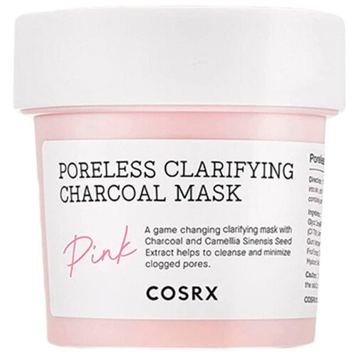 Cosrx Очищающая маска для сужения пор с углем Poreless Clarifying Charcoal Mask - Pink