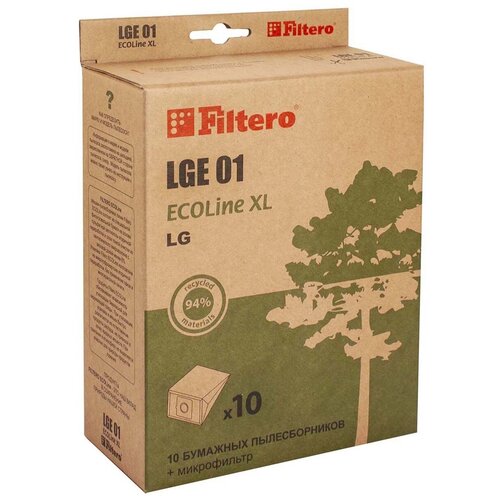 Filtero LGE 01 (10+фильтр) ECOLine XL, бумажные пылесборники 05842 Filtero