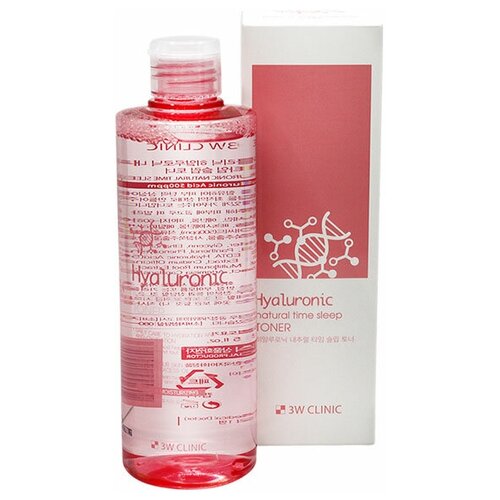 Увлажняющий тонер для лица с гиалуроновой кислатой 3W Clinic Hyaluronic Natural Time Sleep Toner 300ml