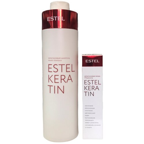 ESTEL Keratin набор Кератиновый шампунь 1000 мл + кератиновая вода 100 мл