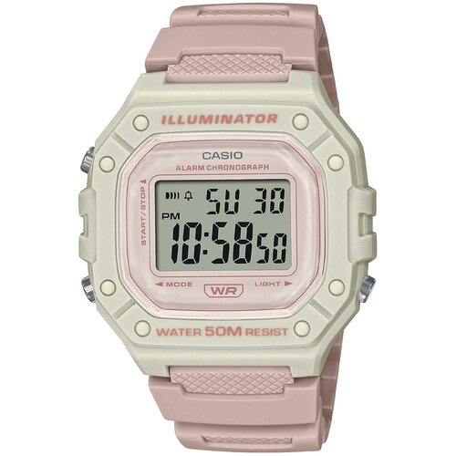 Наручные часы CASIO Collection W-218HC-8A, розовый, мультиколор