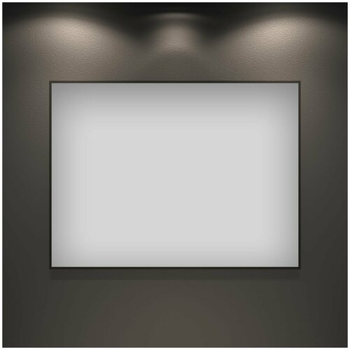 Настенное зеркало в ванную Wellsee 7 Rays' Spectrum 172200590 : влагостойкое прямоугольное зеркало 70х55 см с черным матовым контуром