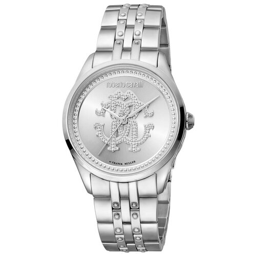 Наручные часы Roberto Cavalli by Franck Muller Logomania женские RV1L147M0041, серебряный