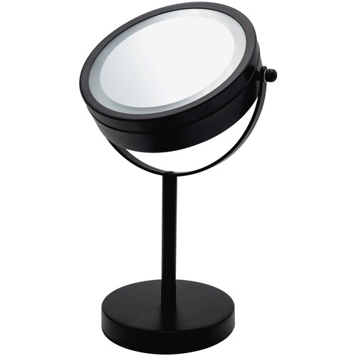 Зеркало косметическое настольное RIDDER Daisy 1х/3х-увеличение LED чёрный