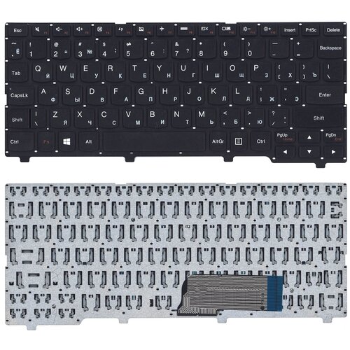 Клавиатура для ноутбука Lenovo IdeaPad 100S-11IBY черная без рамки