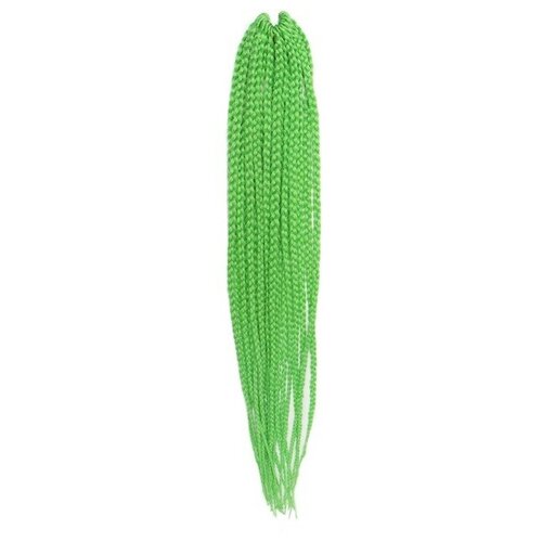 SIM-BRAIDS Афрокосы, 60 см, 18 прядей (CE), цвет светло-зелёный(#GREEN)