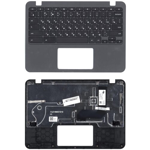 Клавиатура (keyboard) FAZHM001010 для ноутбука Acer ChromeBook C731, C731T, черная топ-панель