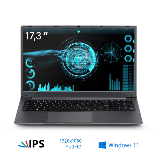 Ноутбук Azerty RB-1750 (17.3" IPS 1920x1080, Intel N5095 4x2.0GHz, 16Gb DDR4, 512Gb SSD)