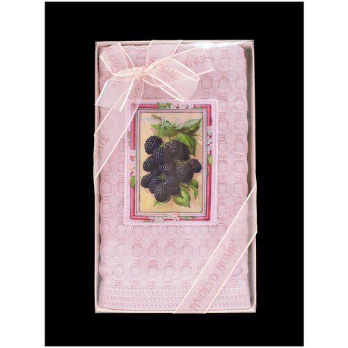 Вафельное полотенце 50х70 см (1 шт) Dutlar розовый Tivolyo (розовый), Полотенце 50x70
