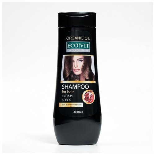 Шампунь ECO and VIT для всех типов волос, сила и блеск, серии Organic Oil, 400 мл