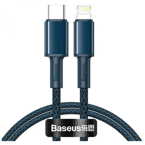 Кабель для передачи данных / быстрой зарядки /Baseus High Density Braided Fast Charging Data Cable Type-C to iP PD 20W 1m Blue